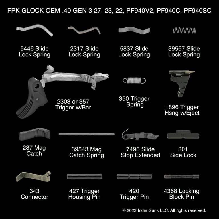 FPK GLOCK OEM .40 GEN 3 27, 23, 22, PF940V2, PF940C, PF940SC – Indie Guns